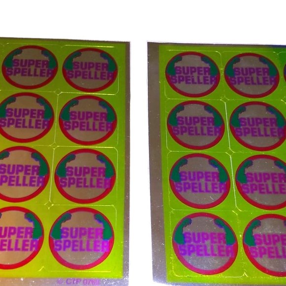 CTP | Design | Vintage Ctp Super Speller Foil Sticker Sheets Lot Of 2 ...